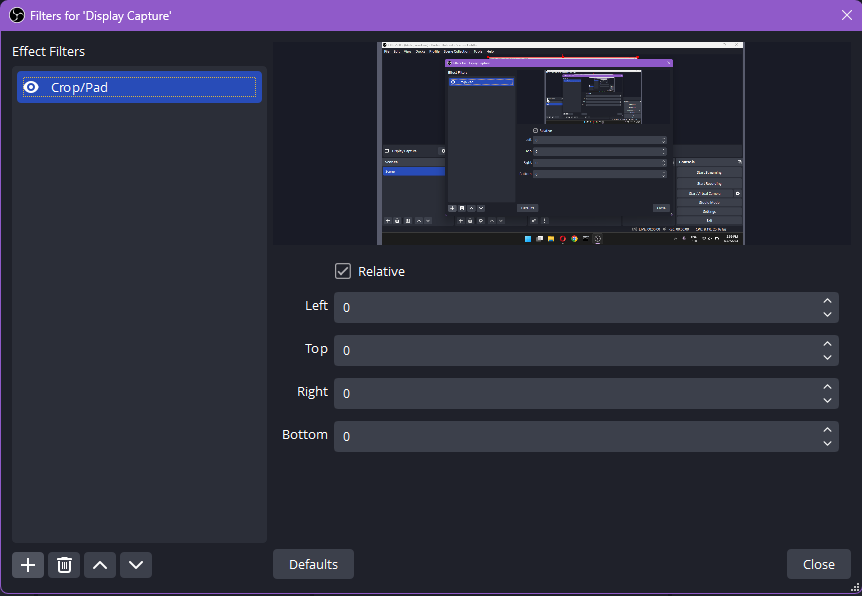 Crop/pad Display Capture with drag-n-drop region · OBS Studio Ideas and ...
